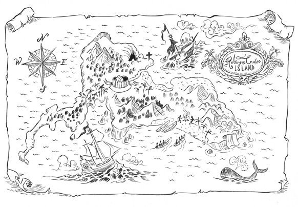 Robinson Crusoe Island Map