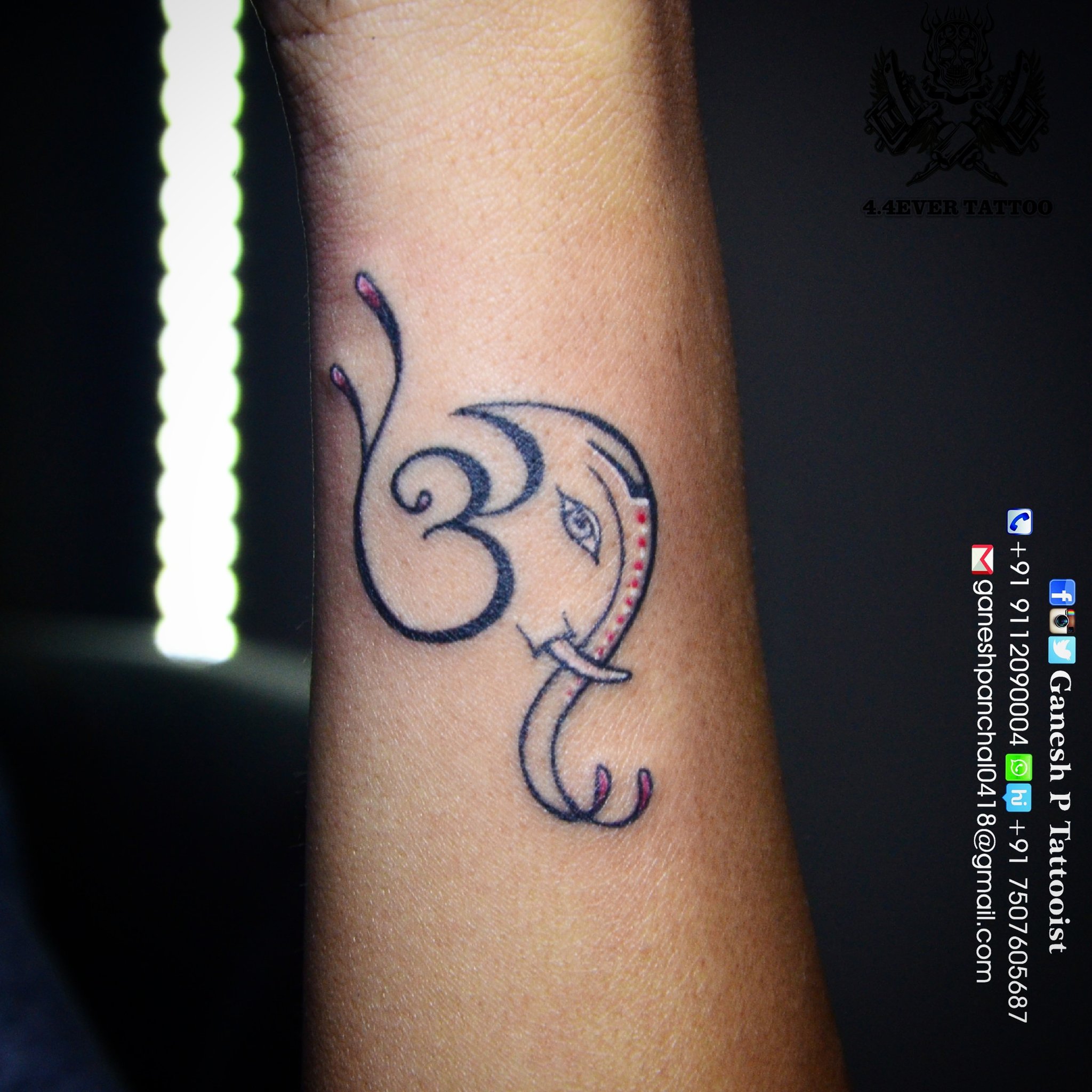Ganesh Om Tattoo