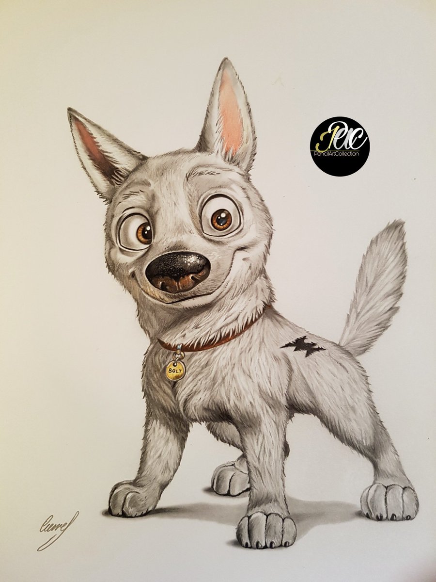 Disney Bolt Drawing