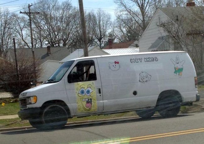 Sketchy White Van