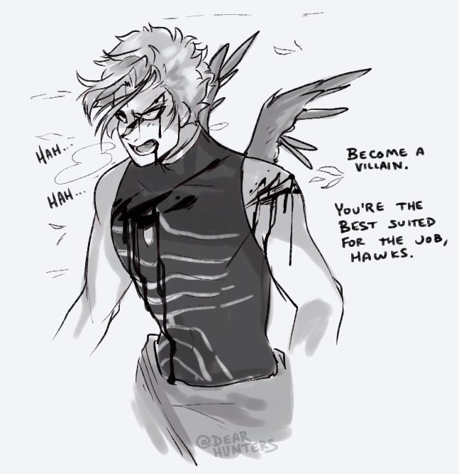 ヒロアカ「been really craving some villain hawks l」|☆ lex (-ω-ゞ☆ @ CRX T87🔥の漫画