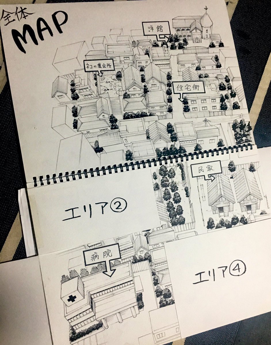 「TRPGを友人達とやったときに描いたマップ。謎解きシナリオゲーだから1度しか使えないのに← みんなに「暇だったの?」と言」矢村いちの漫画