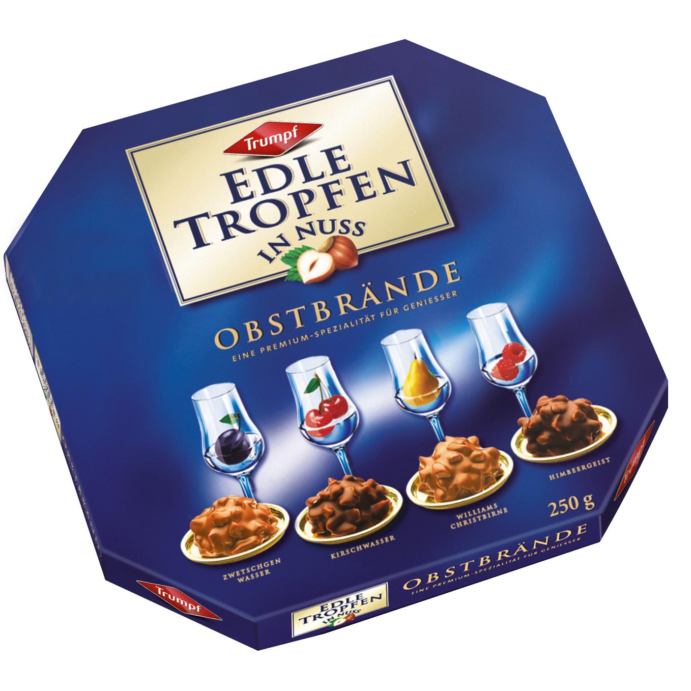 Trumpf Edle Tropfen Obstbrande 250g - Liquor Nut Chocolate - Sweets ...