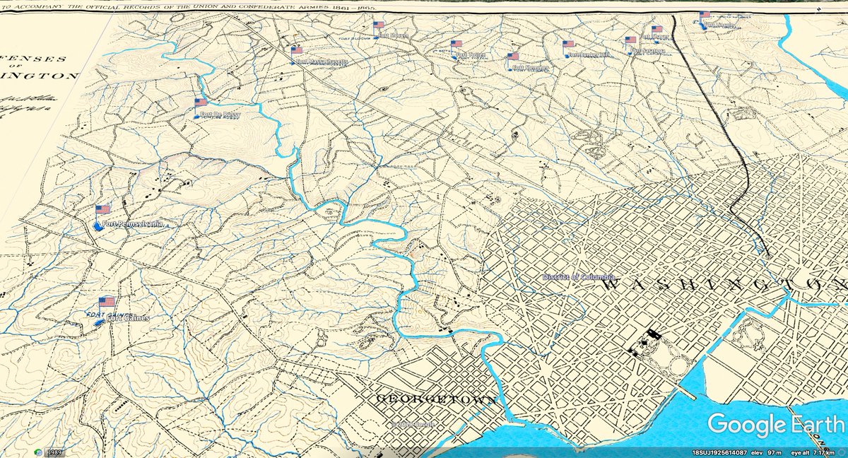 War Washington Of Map Civil The The Dc During
