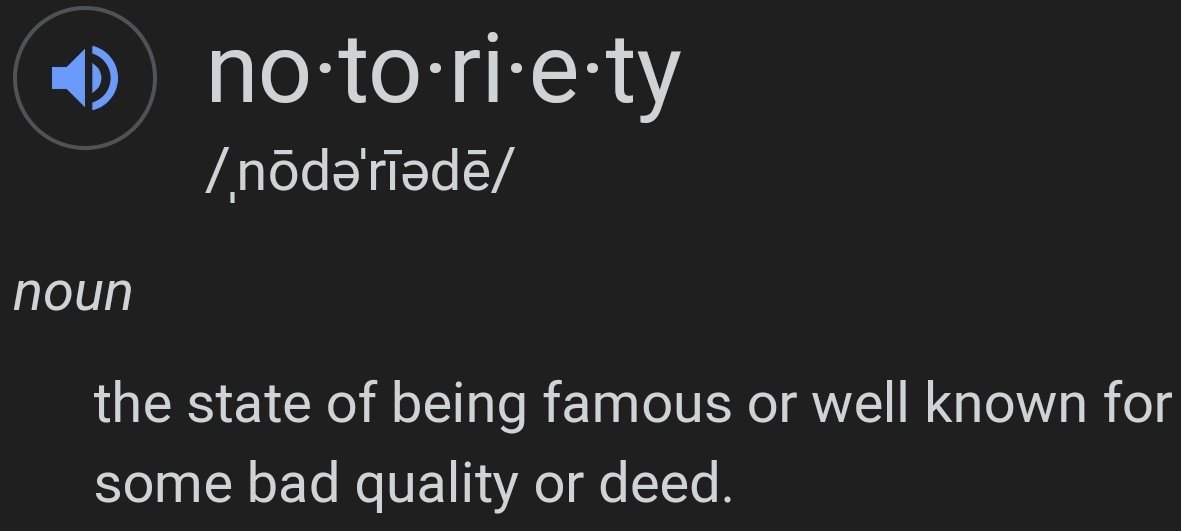 Notorious Definition