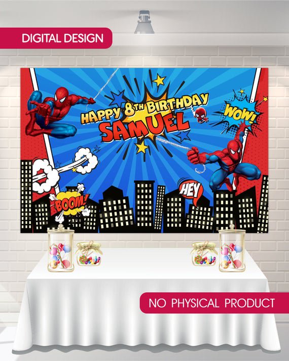 Superhero Backdrop Printable
