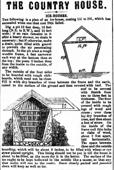 You can find ice houses at stately homes across the country. Generally ...