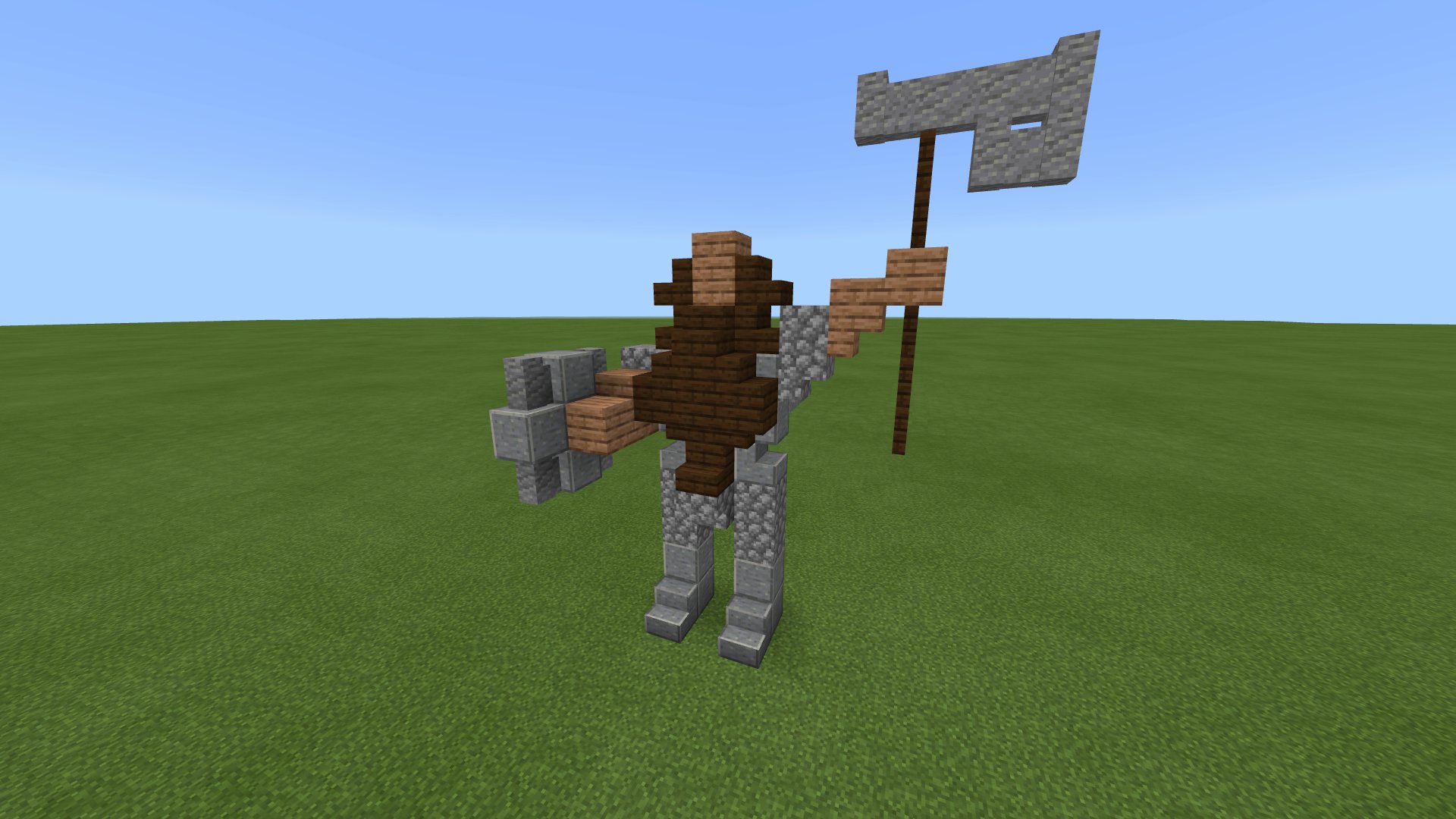 Minecraft Warrior Statues