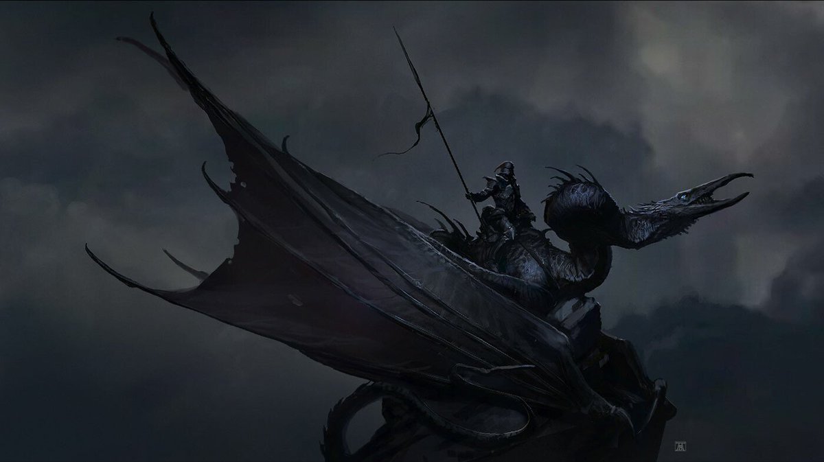 Evil Dragon Knight | Concept art world, Dark fantasy art, Concept art