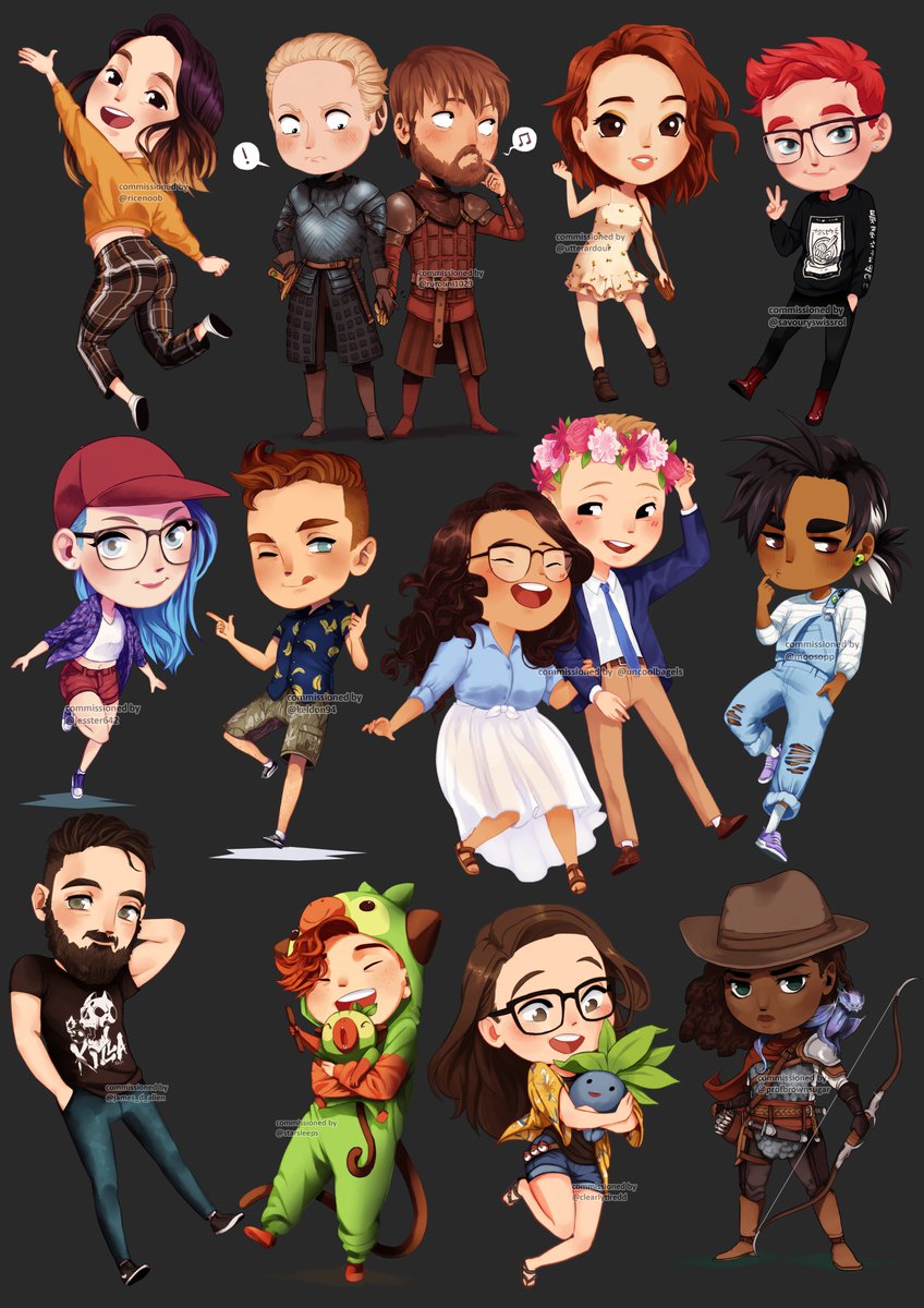 「all of the chibi commissions i completed」|kelのイラスト