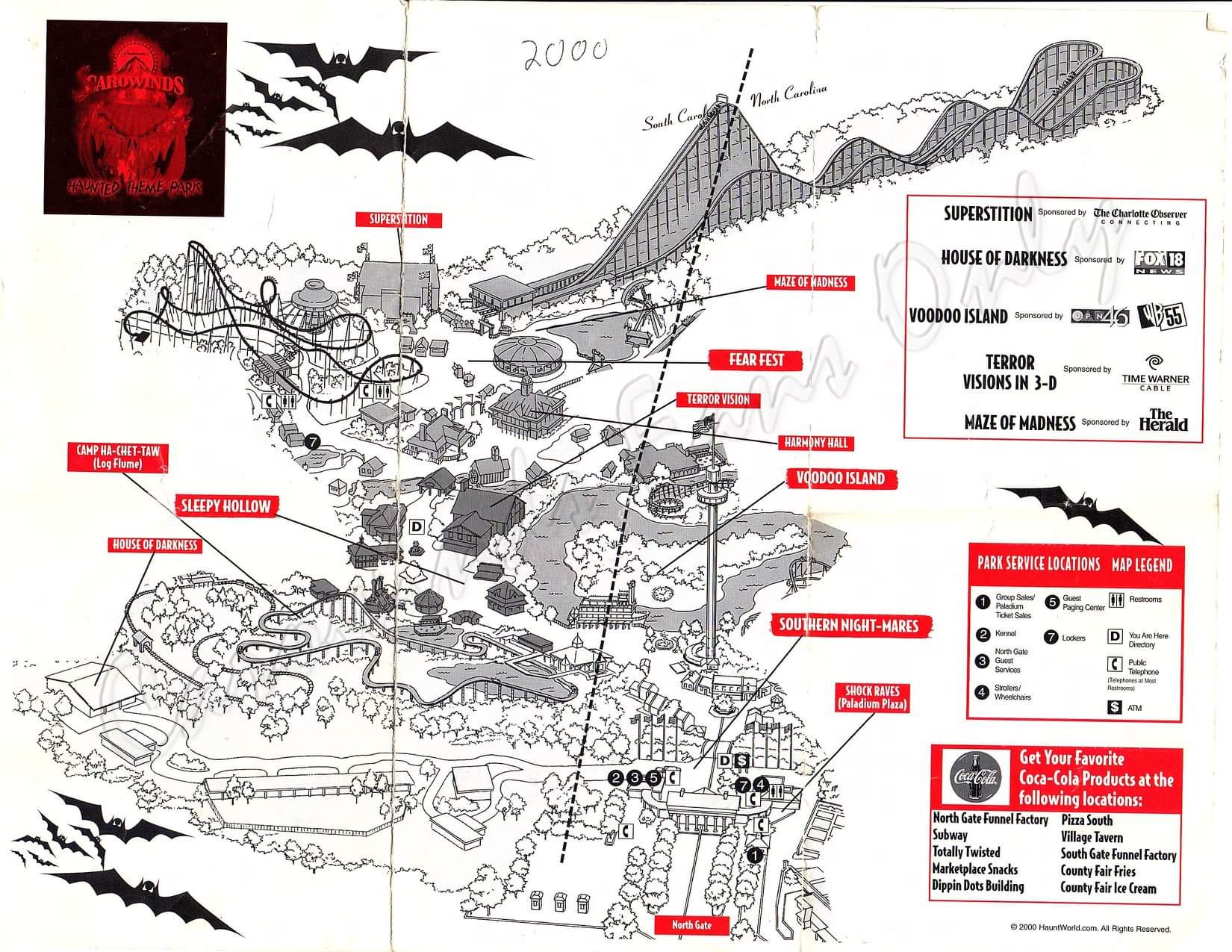 Carowinds Maps Carowinds
