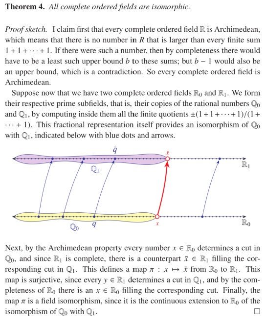 Joel David Hamkins on Twitter: "All complete ordered fields are isomorphic. So let the real ...