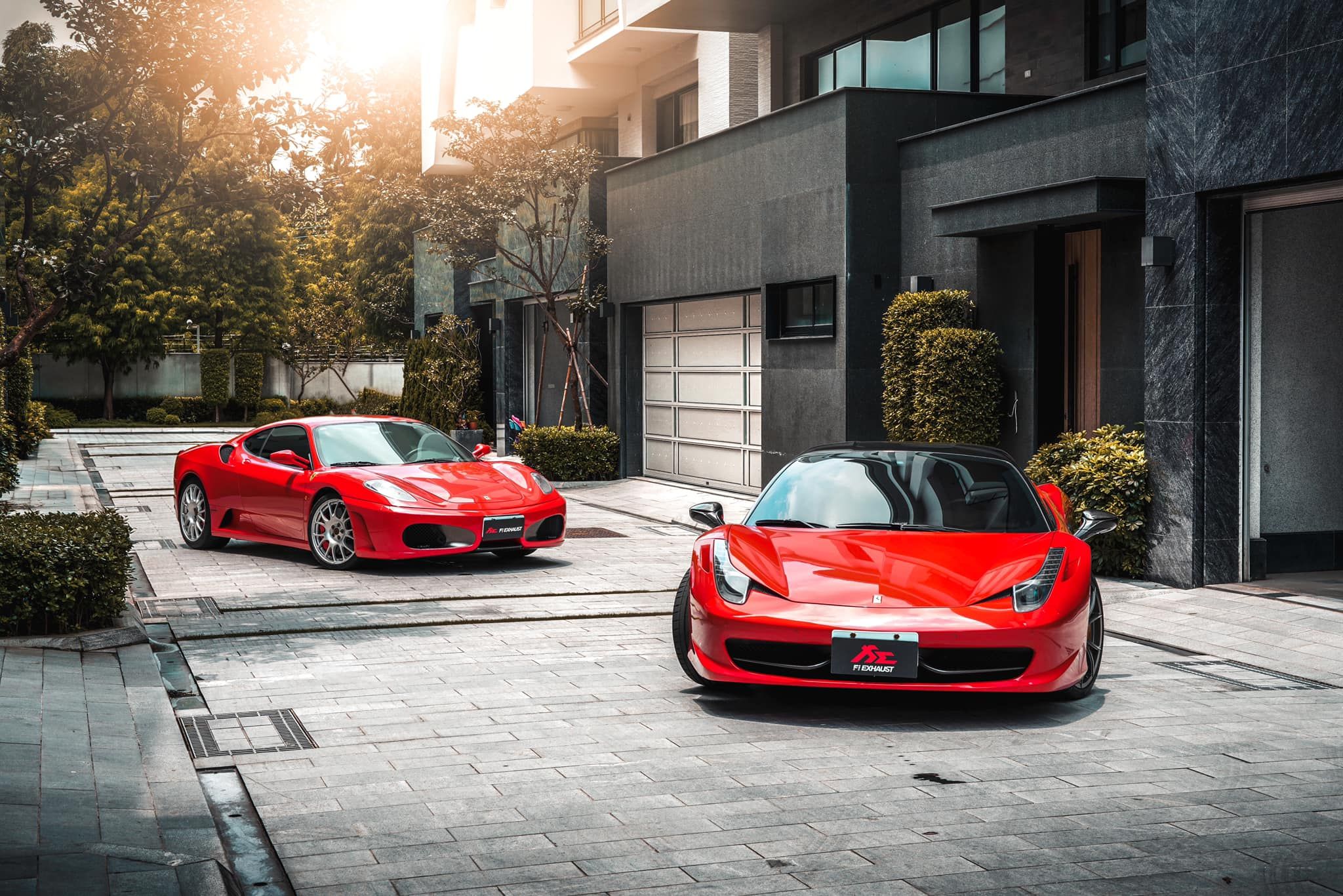 Fi EXHAUST on Twitter: "Ferrari 458 Italia and Ferrari F430 Coupe modified with full Fi EXHAUST ...