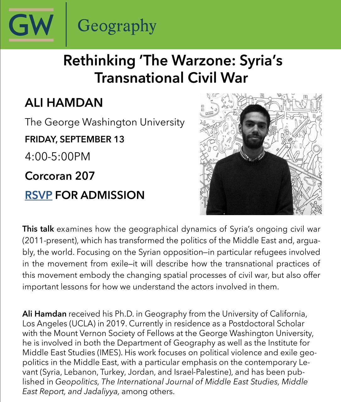 GW Geography on Twitter: "The @GWGeography 2019-20 Speaker Series kicks off next Friday, Sept ...