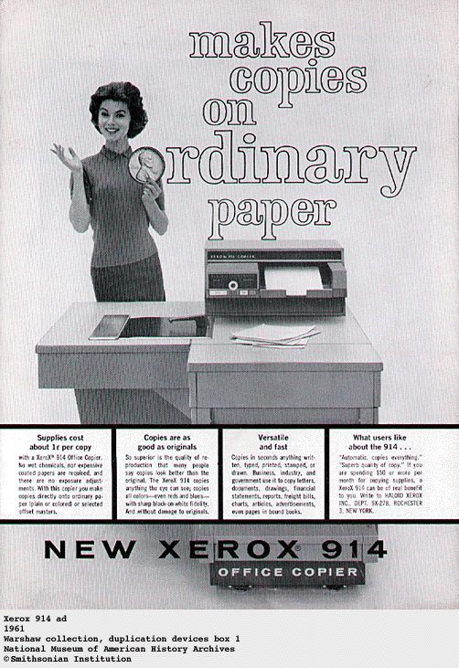 First Xerox Machine