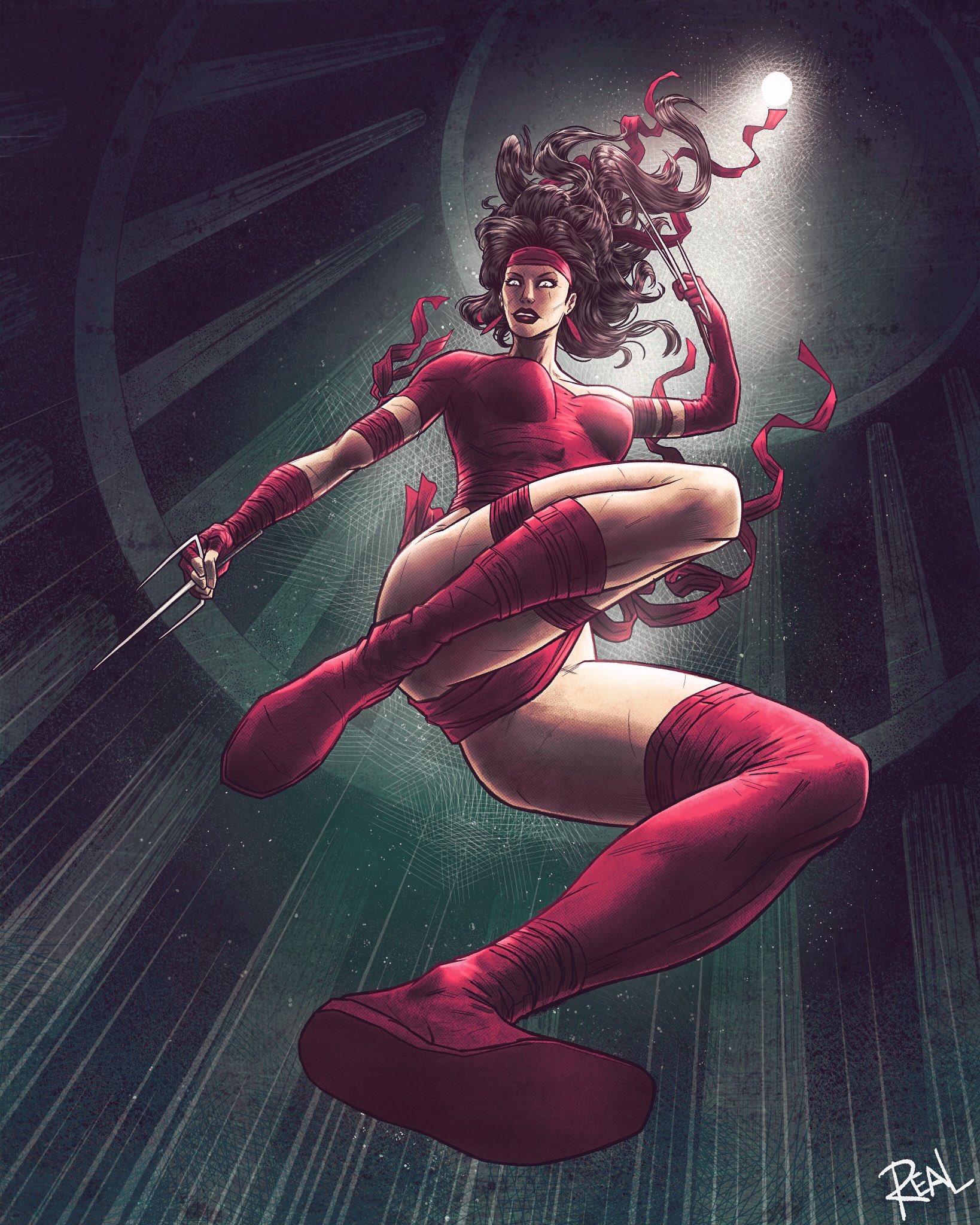 Daredevil And Elektra Drawings