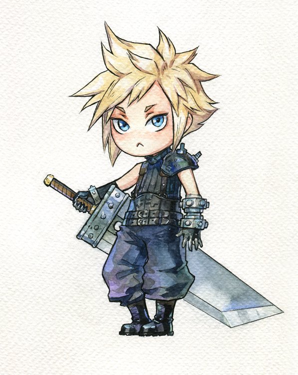Final Fantasy Cloud And Tifa Chibi