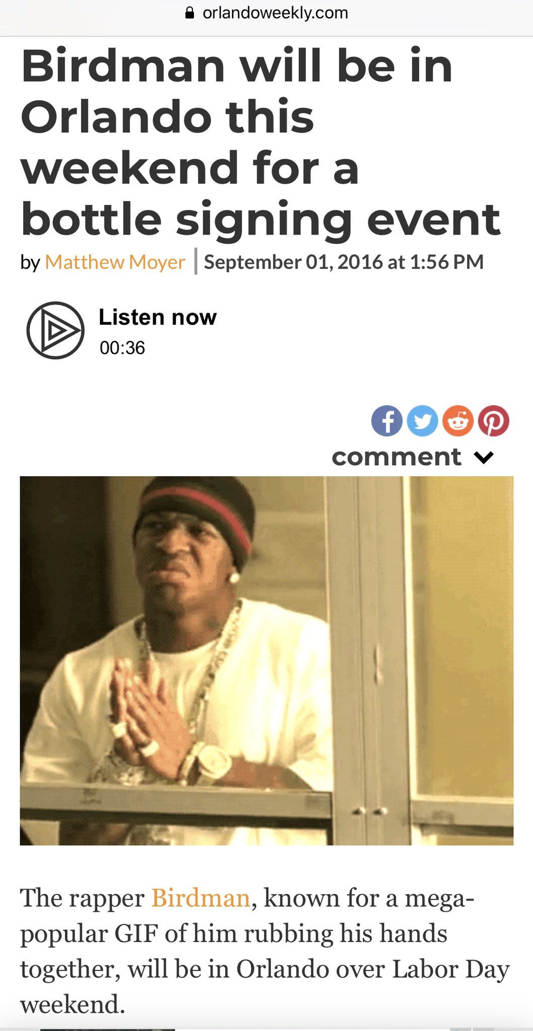 Birdman Hand Rub Animated Gif