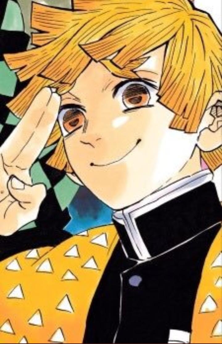 Demon Slayer Zenitsu Smiling