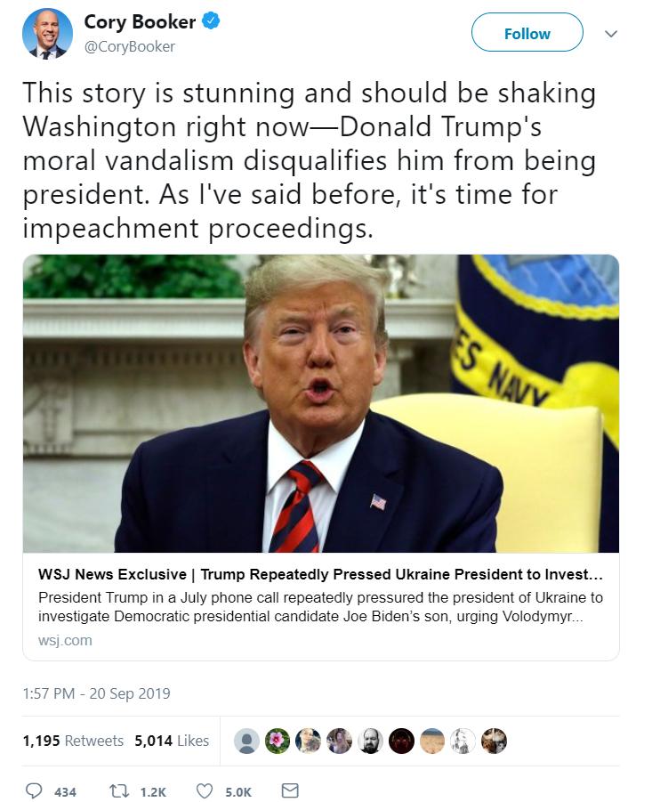Devon Heinen On Twitter New Sen Cory Booker Dem 2020election
