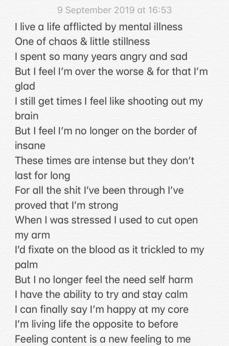 Self Harm Recovery Poems