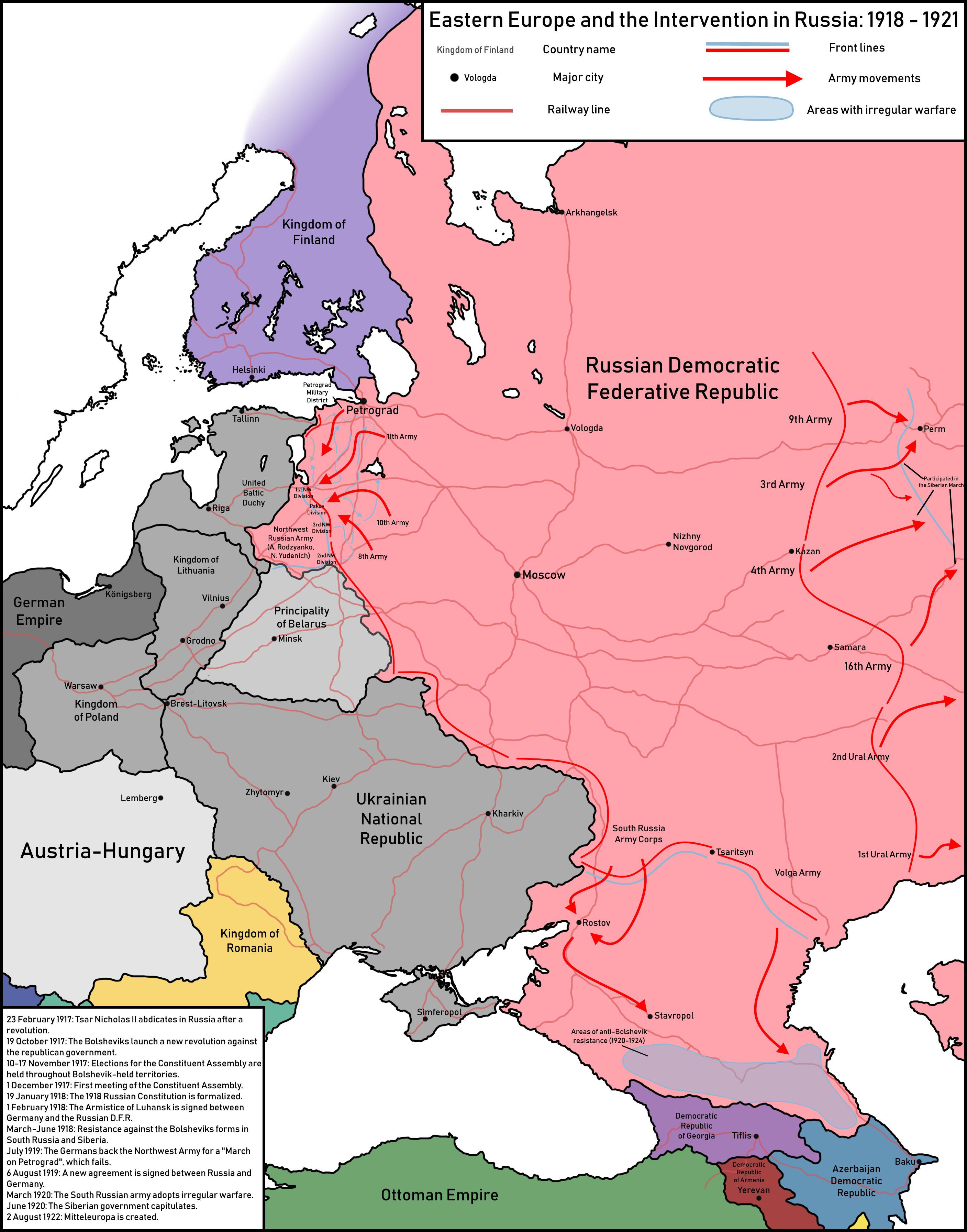 Revolutions In Eastern Europe Map