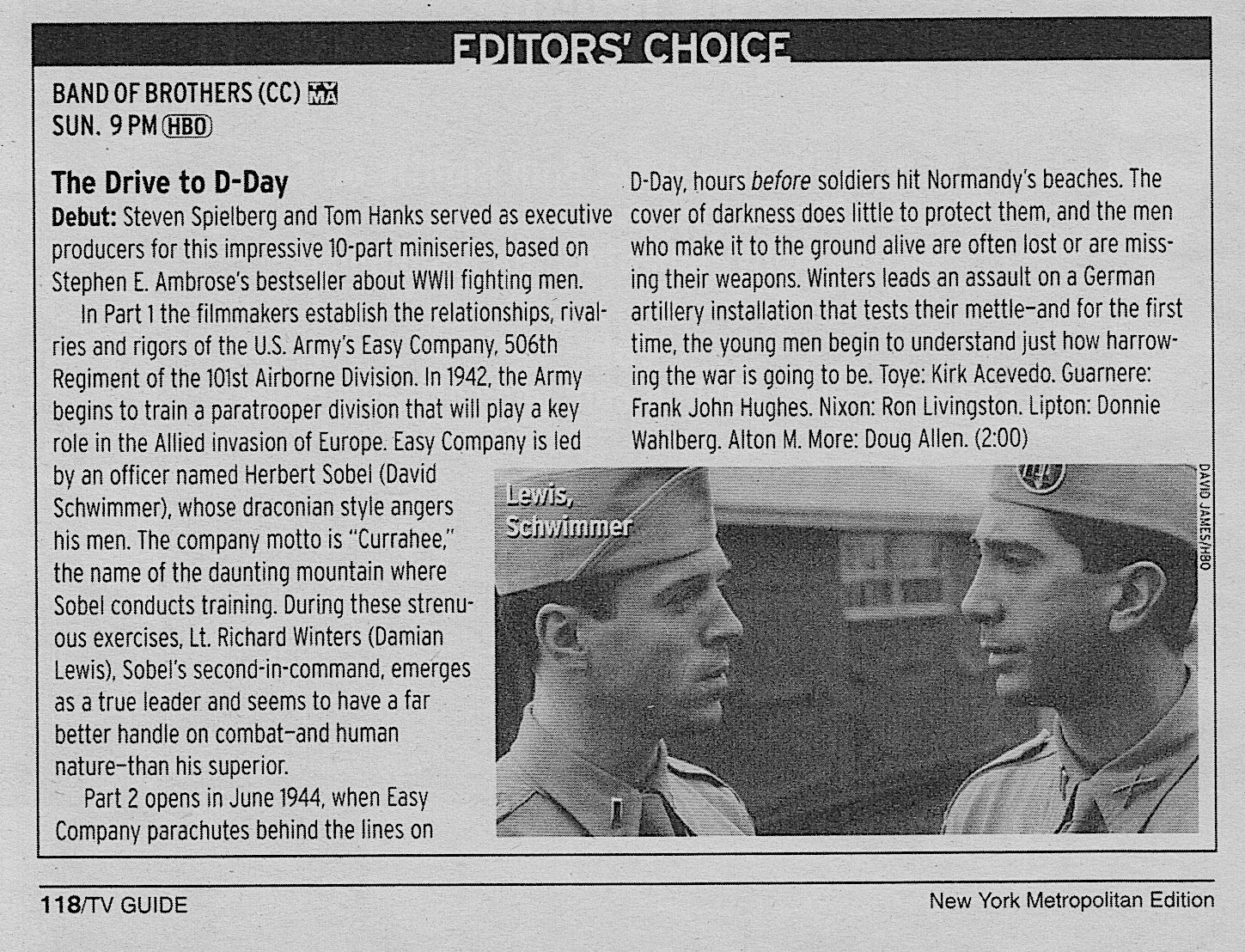 RetroNewsNow on Twitter: "📺DEBUT: 'Band of Brothers' premiered 18 years ago tonight, September 9 ...