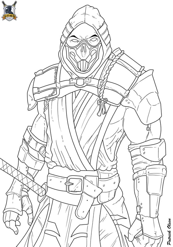Mortal Kombat Scorpion Coloring Pages
