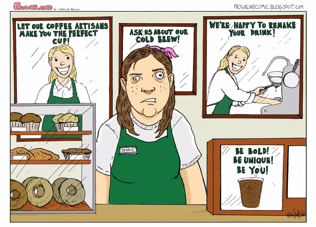 Starbucks Barista Cartoon