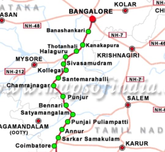 Sathyamangalam Forest Map