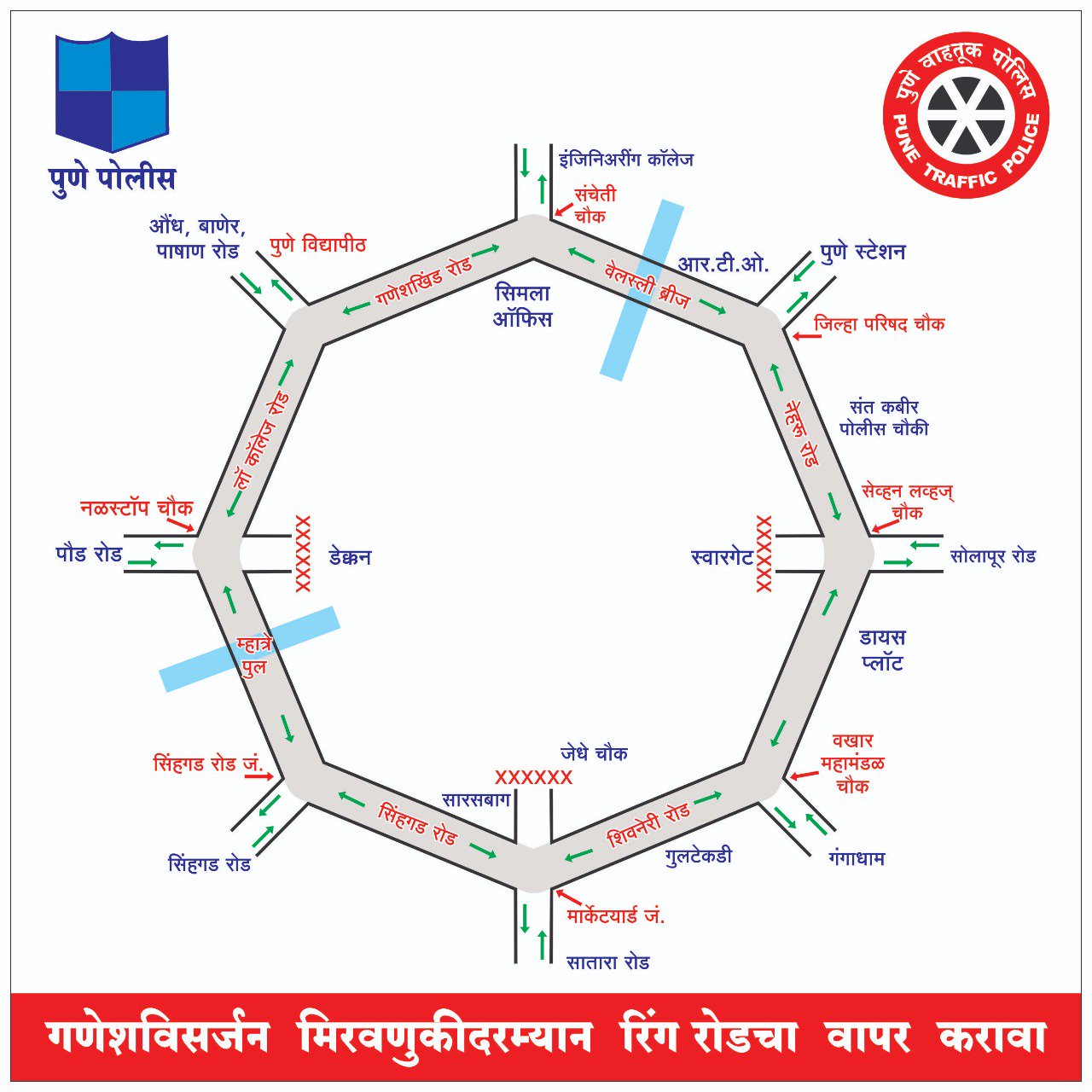 Pune City Traffic Police on Twitter: "Press Note of Ganesh Visarjan-2019…