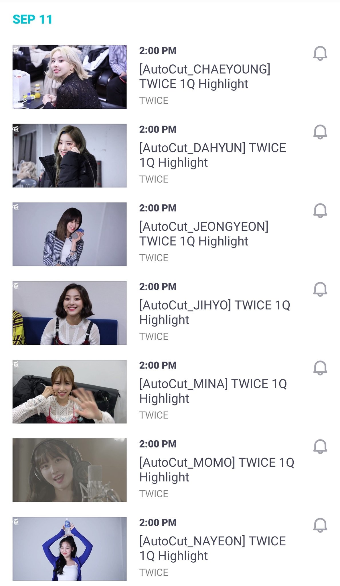 SK on Twitter: "TWICE is going to release a lot of AutoCut highlight contents (for each member ...