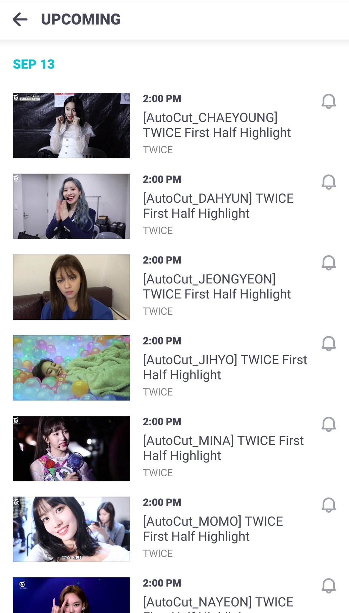 SK on Twitter: "TWICE is going to release a lot of AutoCut highlight contents (for each member ...