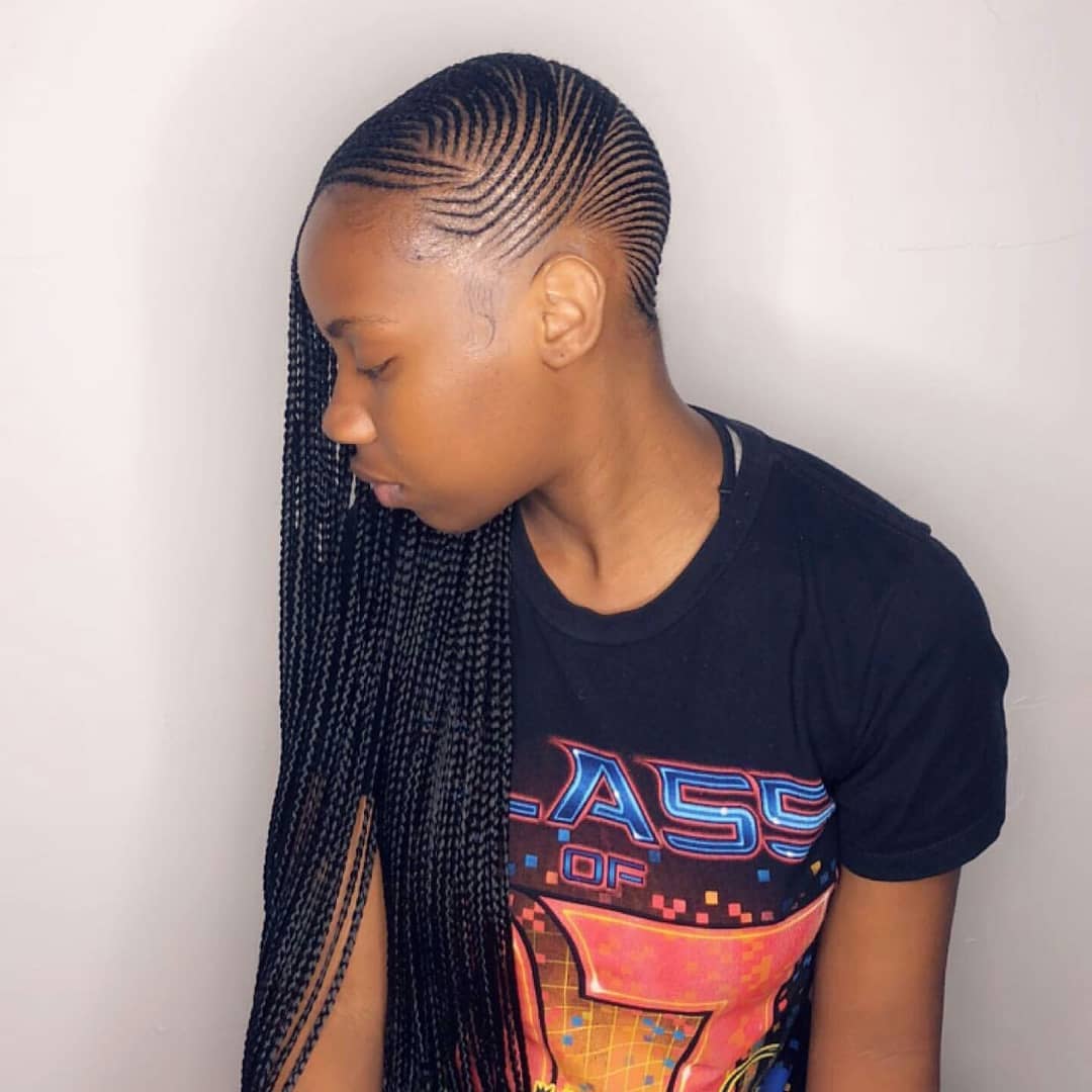 Micro Braids In A Mohawk