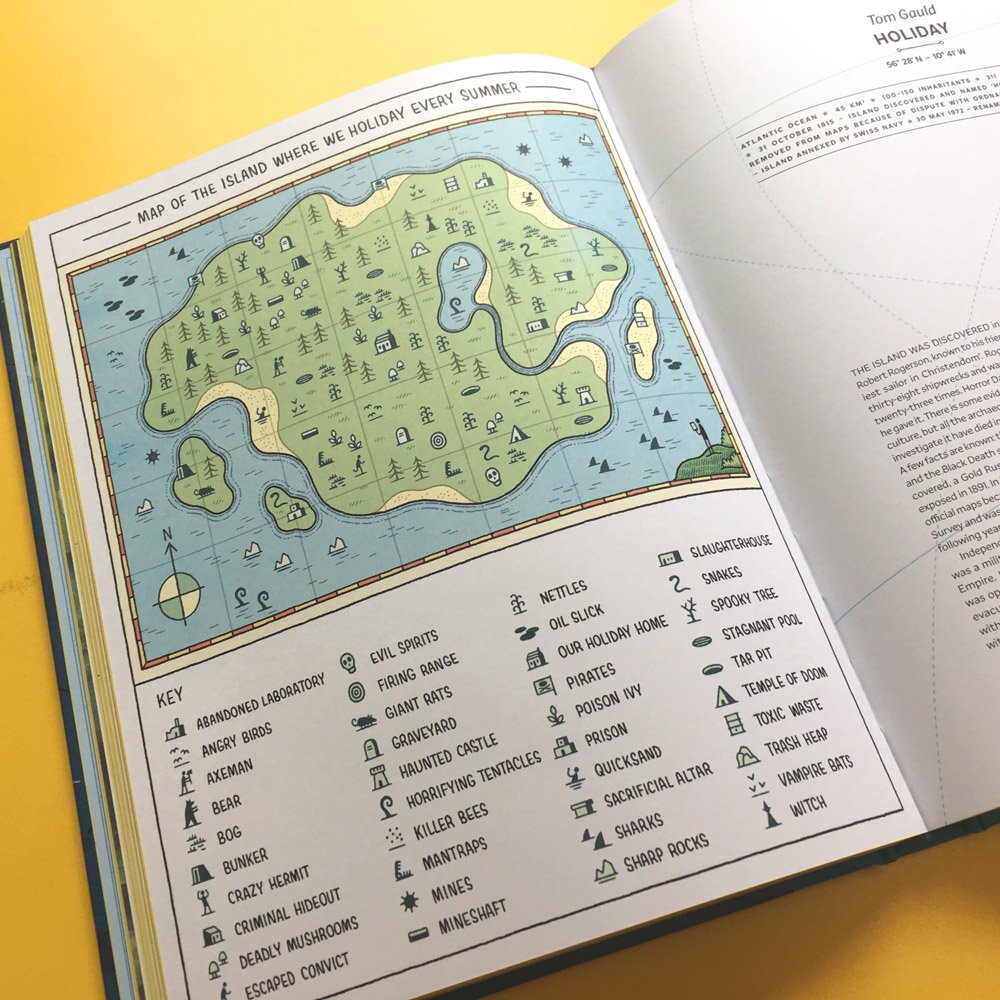 Holiday Island' map plus some preparatory sketches for my c」Tom Gauldの漫画