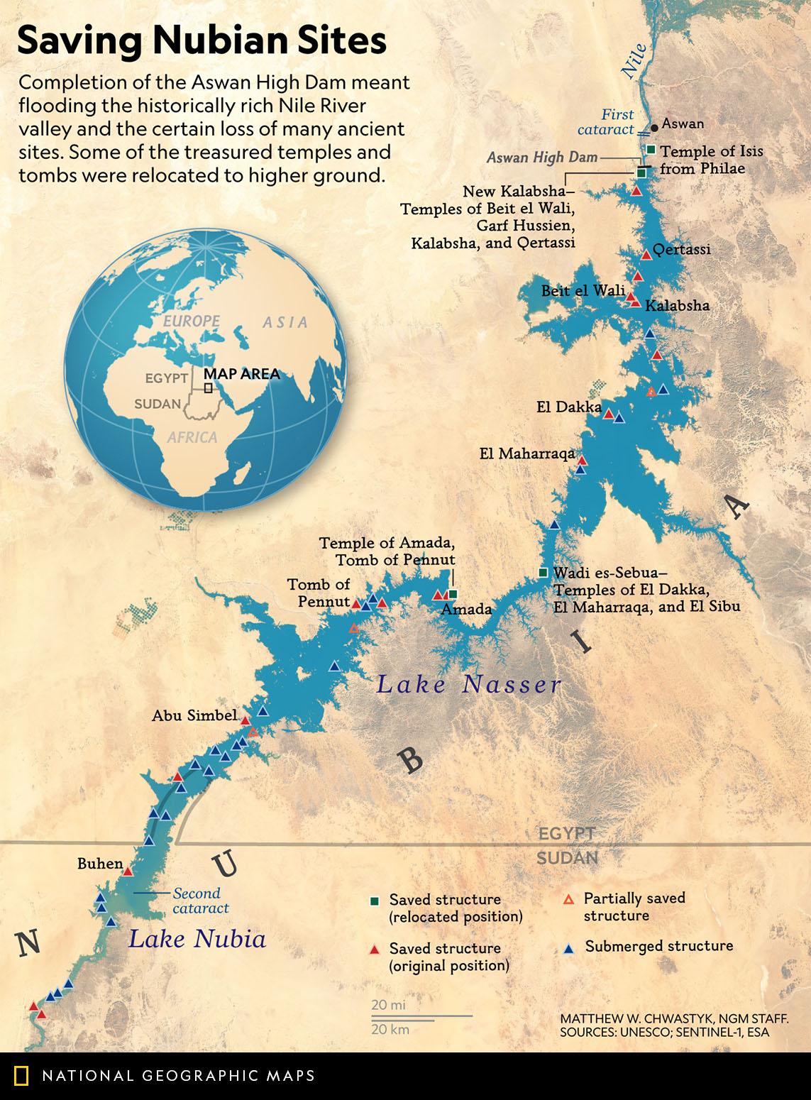 Lake Nasser Africa Map