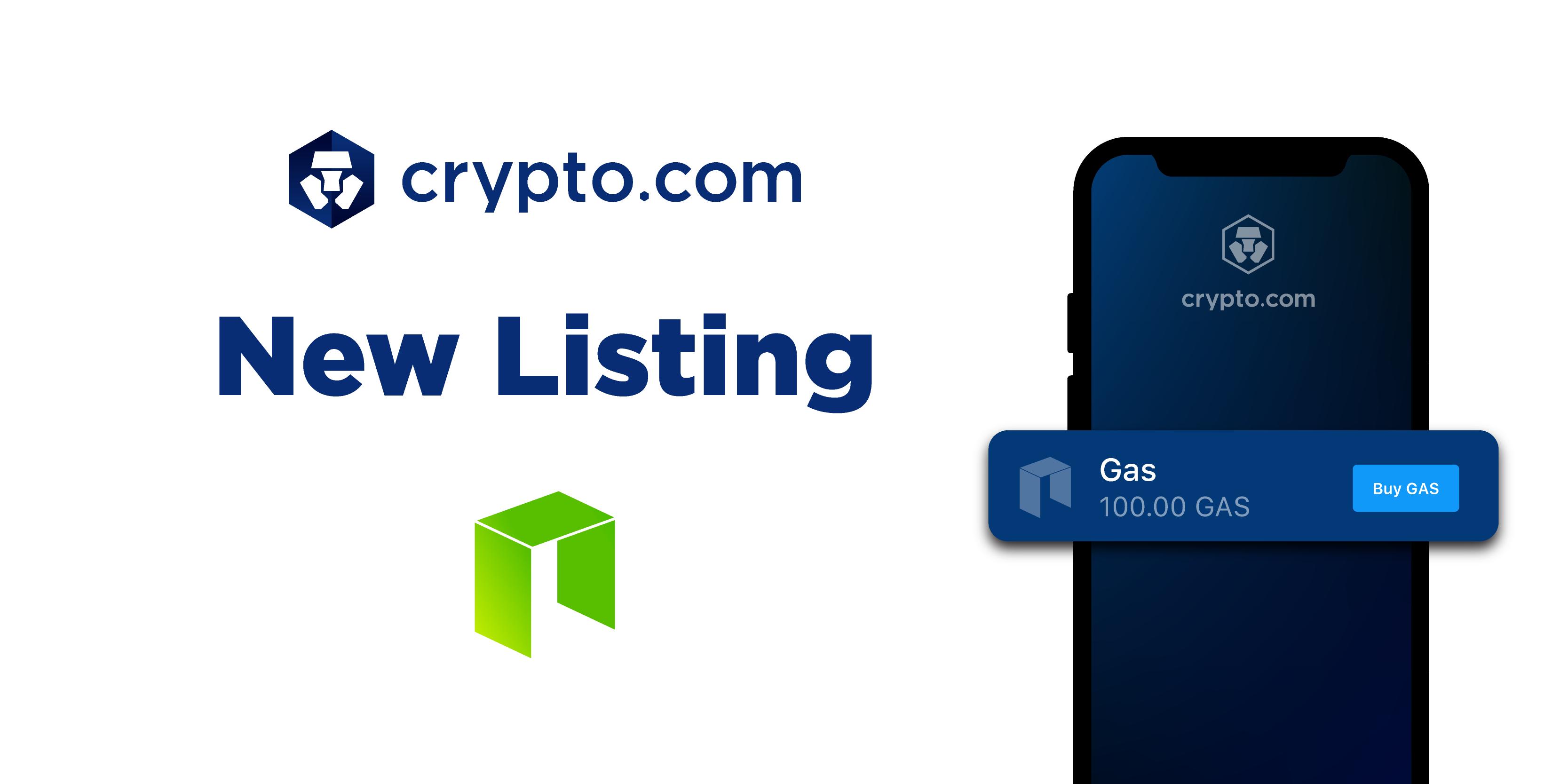 Crypto.com on Twitter: "https://t.co/vCNztABJoG lists $GAS and will support @NEO_Blockchain $NEO ...