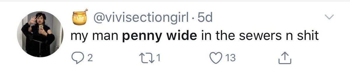 🦇⚰️ Moth Hiss Gristle ⚰️🦇 On Twitter Penny Wide The Clown…