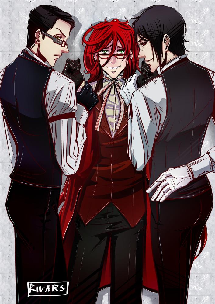 Black Butler Grell And Sebastian Kiss