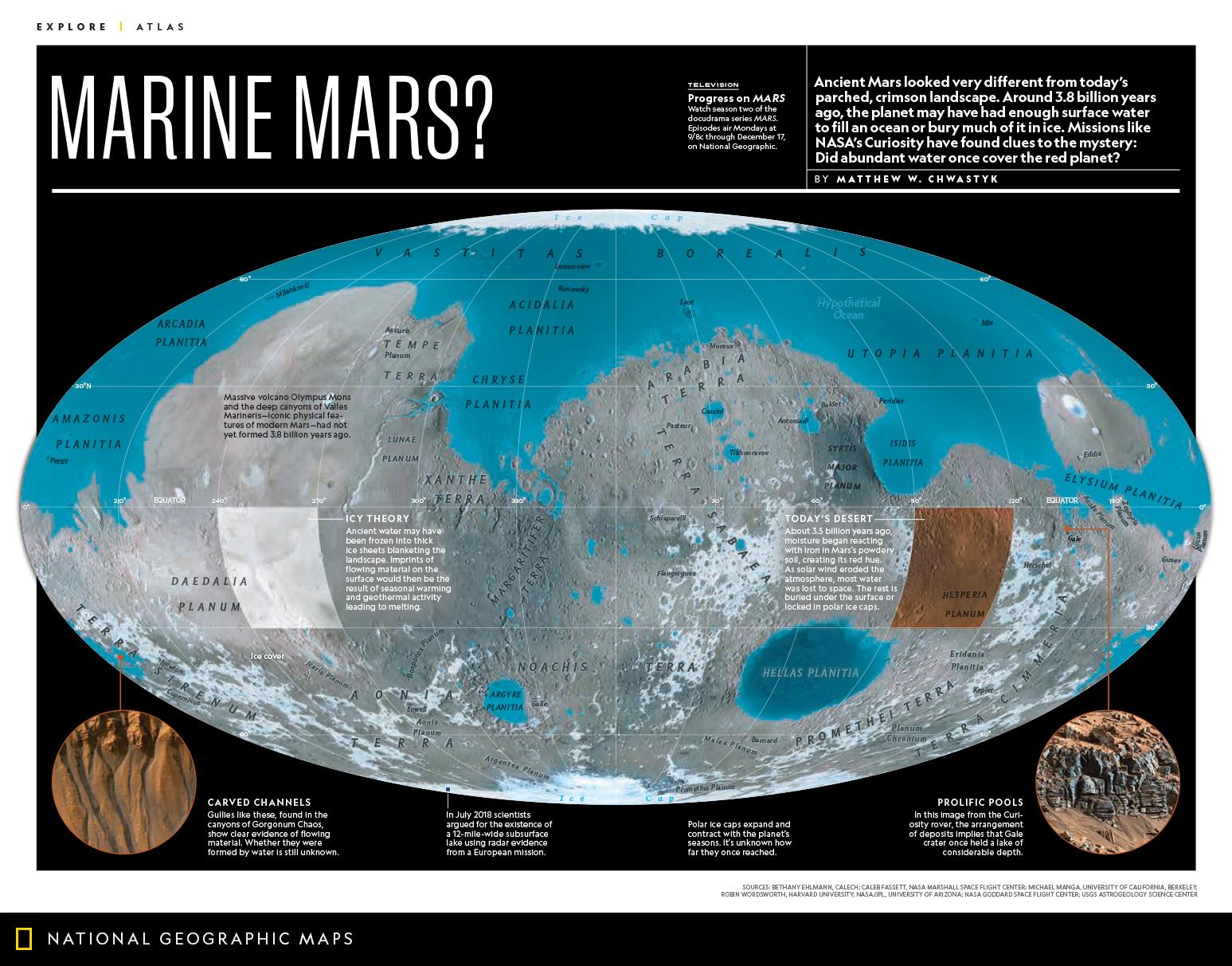 NatGeoMaps on Twitter: "Ancient Mars looked very different from today's parched, crimson ...