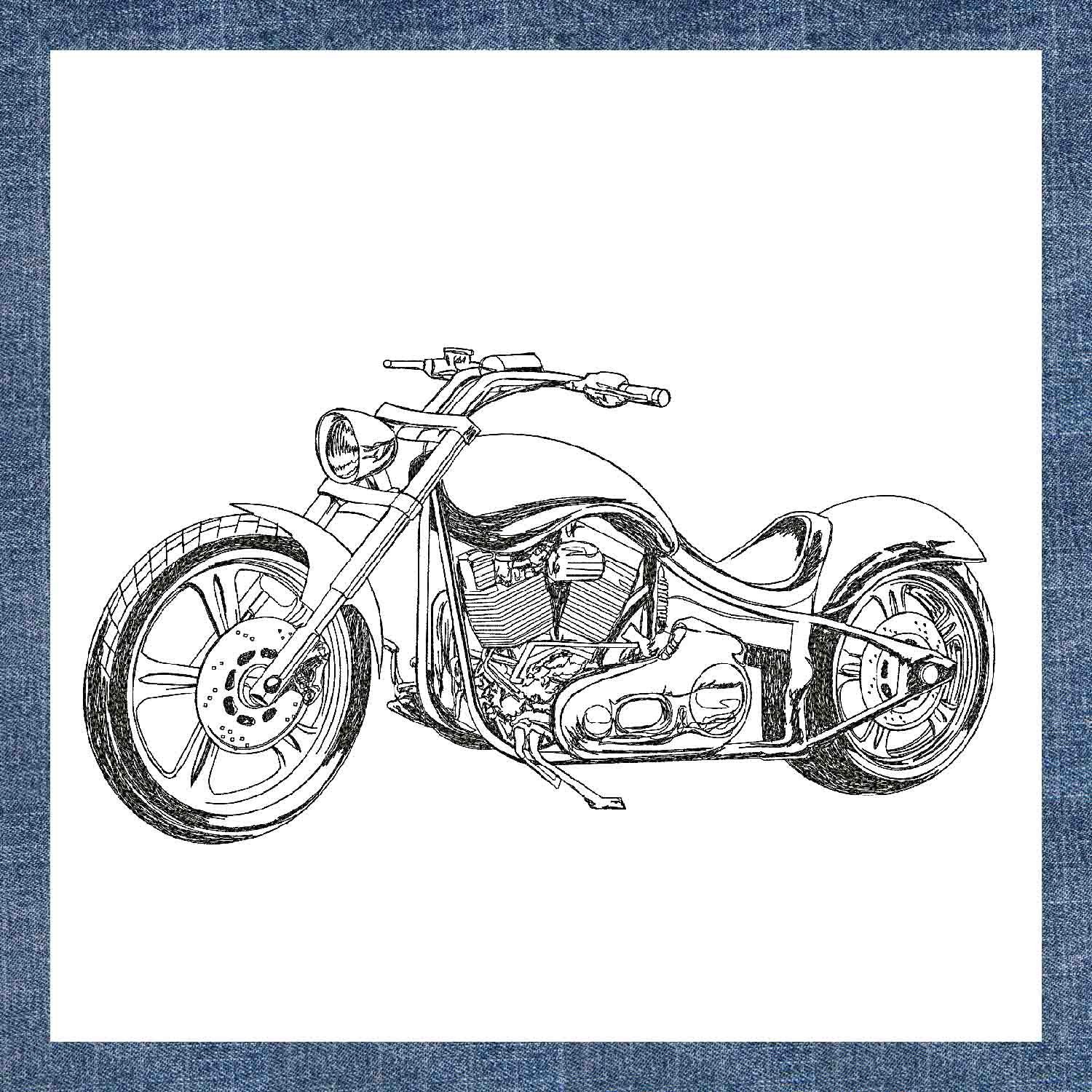 Harley Davidson Motorcycles Embroidery Designs