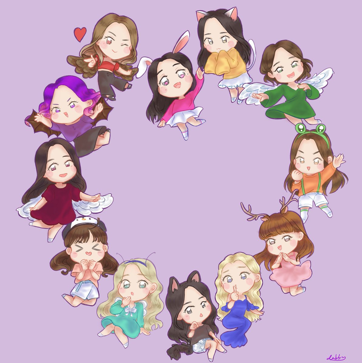 「@captivated_02 Examples of my chibi styl」|( • 8 • ) @ ;_;のイラスト