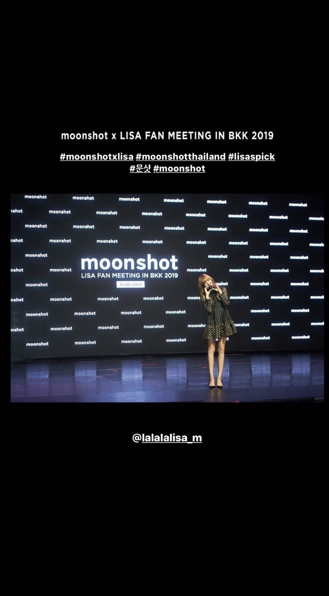 LISANATIONS on Twitter: "[IG] 190916 — moonshot_korea's IG story update ...