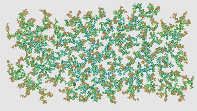 deconbatch on Twitter: "吸着されたらどんどん追加投入していく DLA🚰 #processing #creativecoding #generative https ...