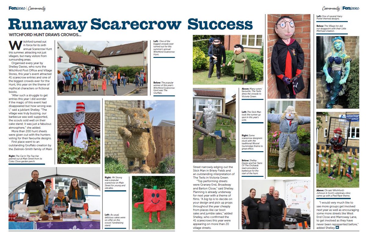 Fen Scene Magazine on Twitter: "**Runaway Scarecrow Success** Witchford turned out in force for ...