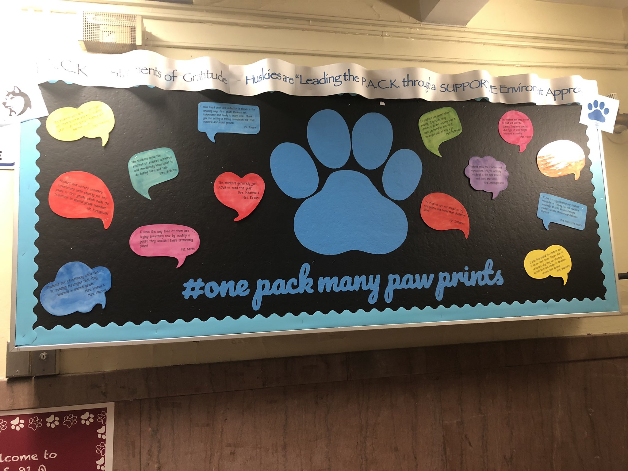 Paw Print Bulletin Board Ideas