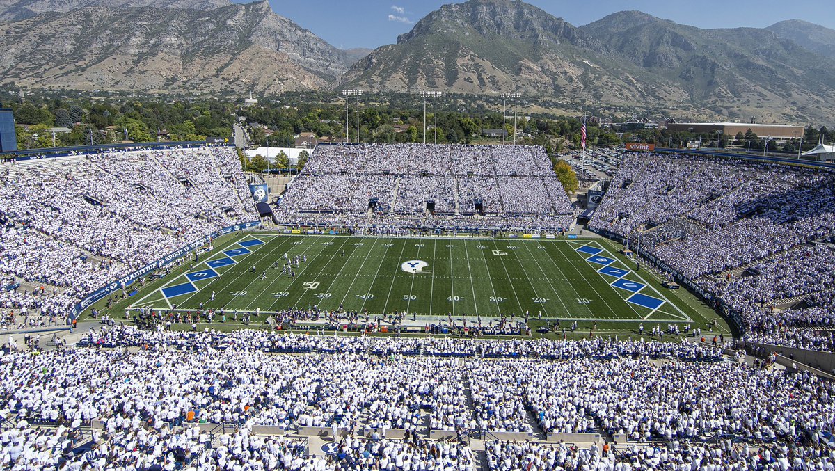BYU will use retro themed diamond painted endzones, retro helmet as ...