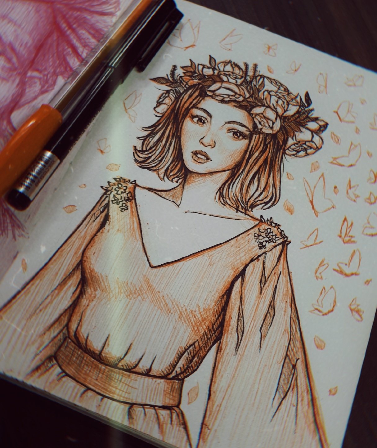 Simple Goddess Drawing