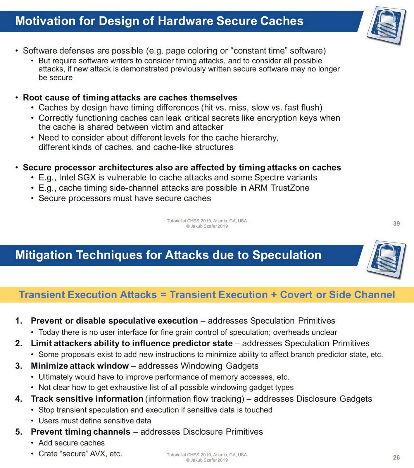 OGAWA, Tadashi on Twitter: "=> "Design of Secure Processor Architectures", Tutorial, CHES 2019 ...